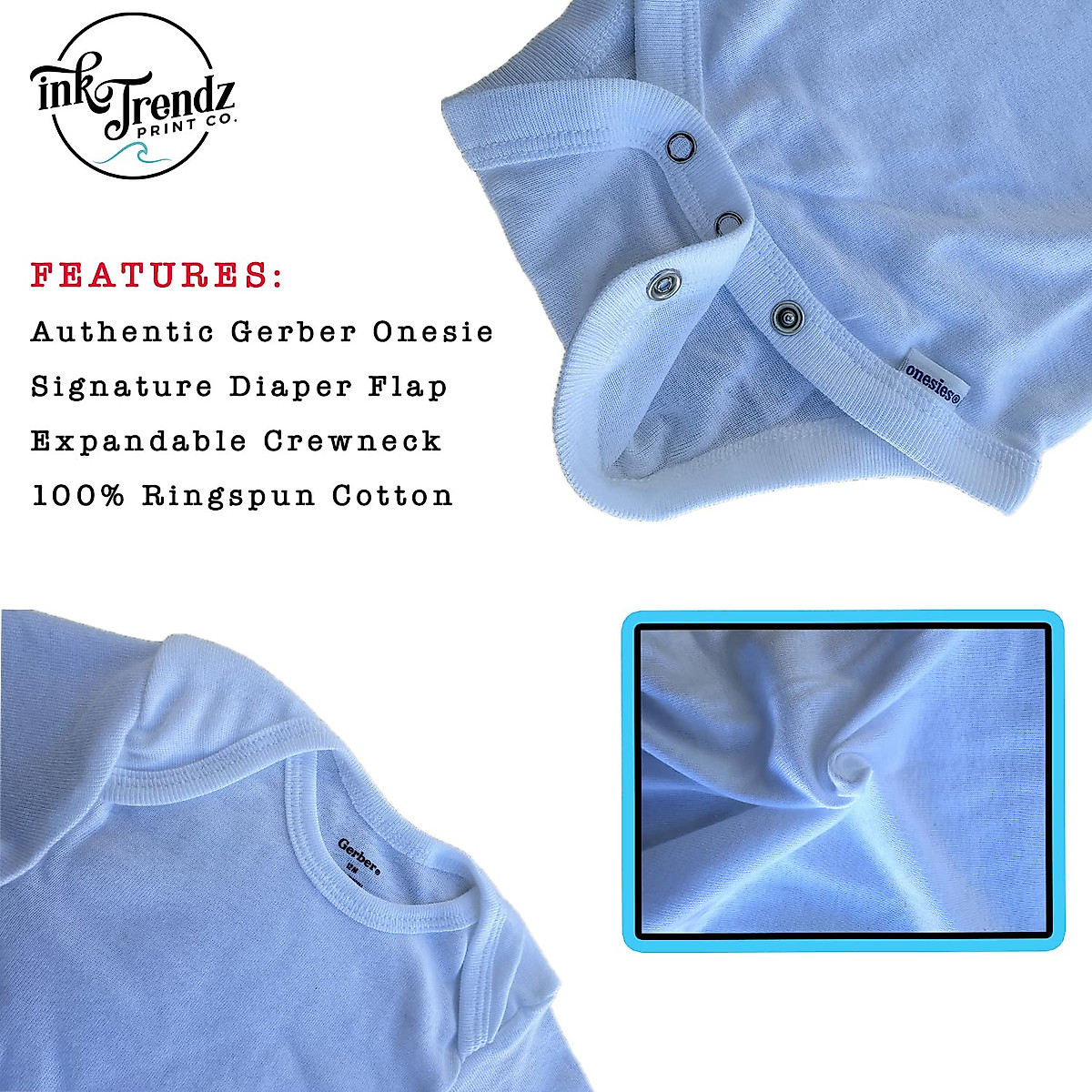 Ink Trendz Peace Out NICU I'm Going Home With My Parents- Miracle Babies- NICU Baby Onesie One-Piece Bodysuit (Preemie, Blue)