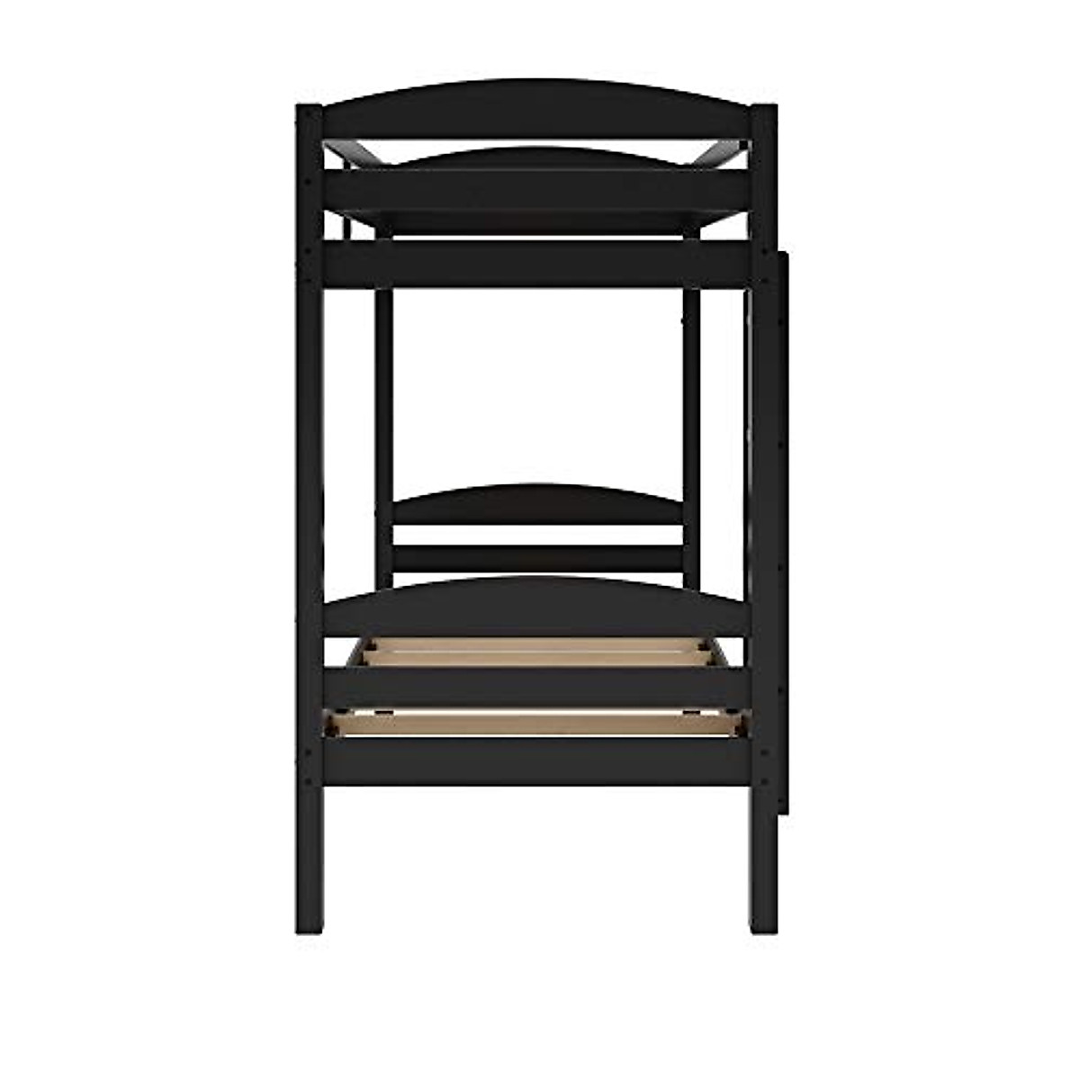 DHP Dorel Living Clearwater Triple Wood Bunk, Twin Size, Black Bed