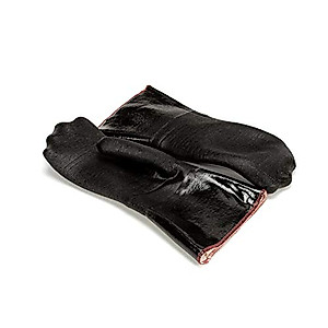 Carlisle FoodService Products 6786RMT San Jamar Neoprene Rubber Fryer Temperature Protection Oven Mitt, 14" Length