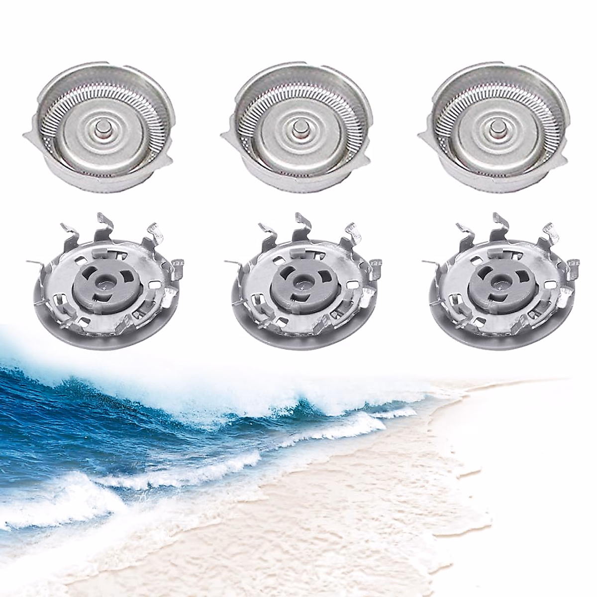 FLN SH50/52 Replacement Heads for Series 5000, Razor Blades Lift and Cut Sharp No Pulling Hair Shaver Heads Easy Install