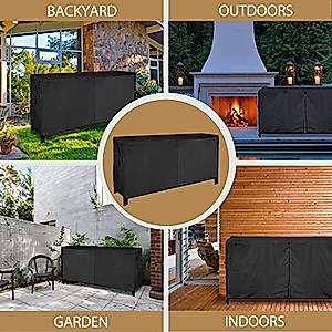 LIBMALL 6ft Outdoor Indoor Firewood Rack Log Holder with Waterproof Cover Combo for Wood Organizer and Storage