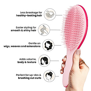 Tangle Teezer The Ultimate Styler Hair Styling Brush for Dry Styling, Maintains, Blends & Adds Volume, Texture & Shine, Sweet Pink