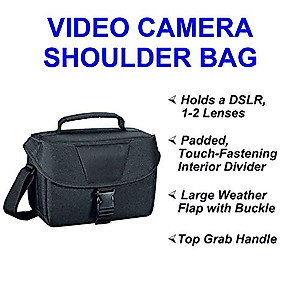 Canon EOS 4000D / Rebel T100 DSLR Camera 18-55mm Zoom Lens + ZeeTech Accessory Bundle with 2 Pack SanDisk 128GB Memory Card, Padded Case, Tripod and Telephoto & Wideangle Lenses Kit (Renewed)