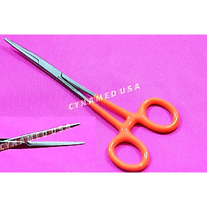 German Stainless 6.25" Pean Locking Hemostat Forceps (Straight + Curved) Cynamed Brand …