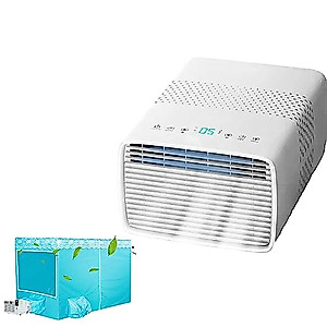Camping Air Conditioner,1433BTU Portable AC Unit with Vent Pipe,Bed Net Design Low Noise Air Cooler and Humidifier Mini Air Cooler for Kitchen Camping,White,Host+0.9M