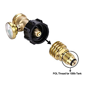 Camplux Propane Tank Gauge, Leak Detector Gas Pressure Meter, Universal for for RV Camper, BBQ Gas Grill, Fire Pit