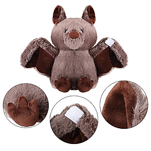 Cuddly 11 inch Plush Bat Stuffed Animal Halloween Stuffed Animal Plush Toy Plush Animal Doll Bedtime Toys Birthday Xmas Furry Gifts for Children Kids Baby Toys (Brown, 11 inch)