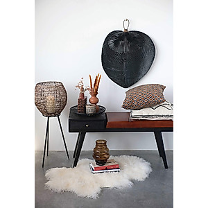 Bloomingville Mongolian Lamb Fur Rug Throw, Natural White