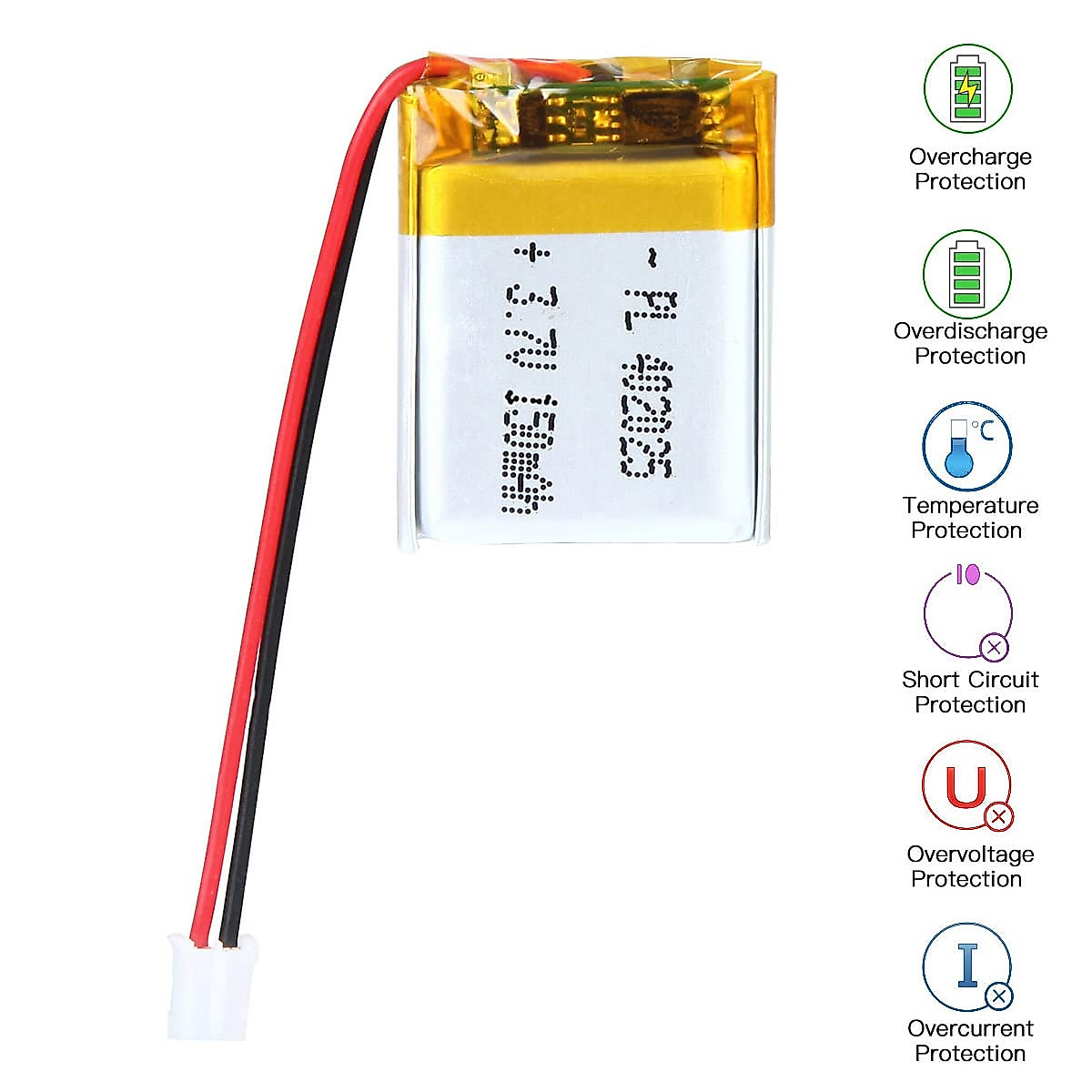 YDL 3.7V 402025 150mAh Lipo battery Rechargeable Lithium Polymer ion Battery Pack with PH2.0mm JST Connector