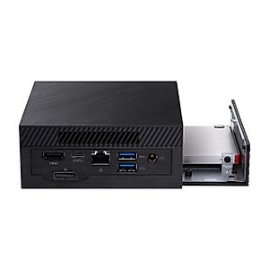 ASUS PN51-S1 Mini PC Barebone with AMD Ryzen 3 5300U Quad-core Mobile Processor, up to 64GB DDR4 RAM, Dual Storge Design, WiFi 6, Bluetooth, USB-C with VESA Mount