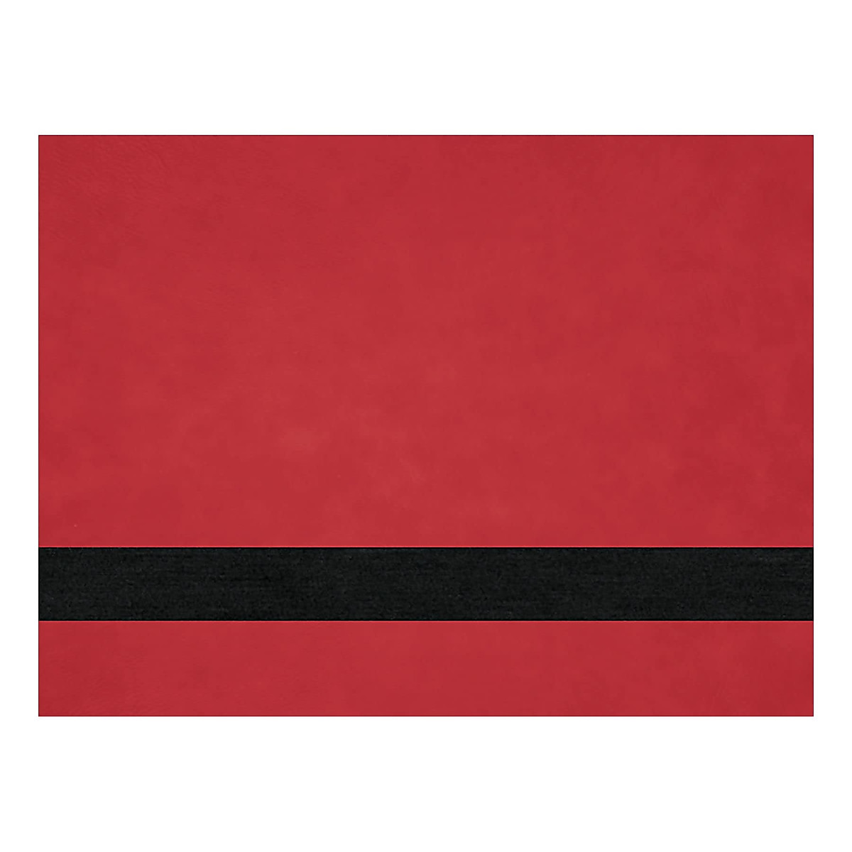 Laserable Leatherette 12" x 18", Leather Sheets for Laser Engraving with Adhesive Backing, Craft Supplies and Materials (Red/Black)