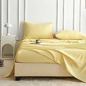 Lightweight Breathable King Sheet Set - Luxury Hotel Bed Sheets for King Size Bed, 15 Inch Extra Deep Pocket Cooling Microfiber Sheets, Soft Silky Wrinkle Free Oeko-Tex Sheets 4 Piece