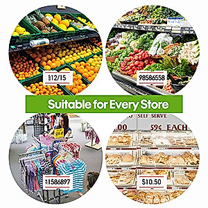 MX5500 Pricing Tag Gun with 5150 pcs White Label Gun Stickers & 3 Extra Inker Rollers, Pricing Label Gun, 8 Digits Retail Pricing Gun and Labels for Grocery Store, Food (Red)