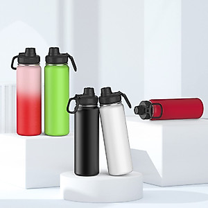 Stainless Steel Vacuum Insulated Flask, Leak-proof, BPA-free Double Walled Thermal Mug for Coffee & Tea, 0.76L Sports Water Bottle, Travel Water Bottle for Hot or Cold Drink, Pink…