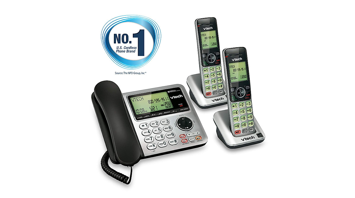 VTech CS6649-2 DECT 6.0 Landline Phone with 2 Handsets | Clear & Secure ...