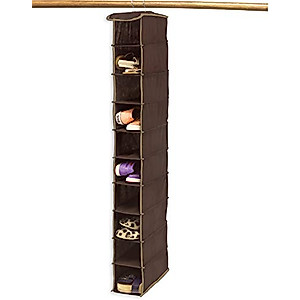 Simple Houseware 10 Shelves Hanging Shoes Organizer Holder for Closet, Brown