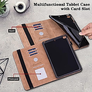 VODEFOX for iPad Pro 12.9 6th / 5th / 4th / 3rd Generation Case 2022/2021/2020/2018, Premium PU Leather Folio Stand Cover with Elastic Band & Card Holder for iPad Pro 12.9 Inch - Don't Touch