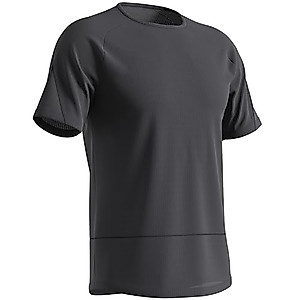 Salomon mens Tee T Shirt, Deep Black, Medium US