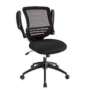 Realspace® Calusa Mesh Mid-Back Chair, Black