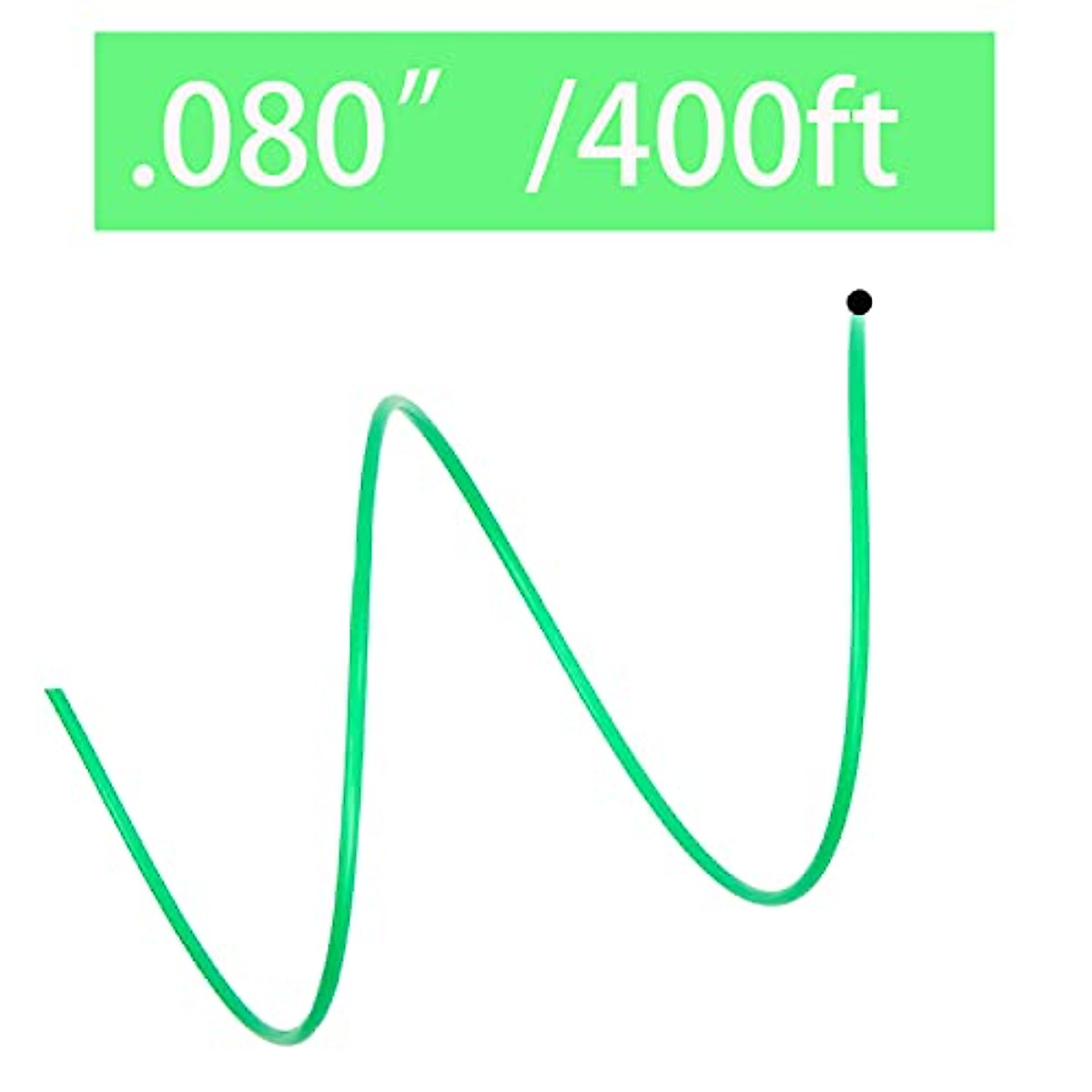 KEYHAO Green,1 lbs Coil of .080" X 400ft Round String Trimmer Line