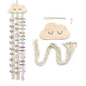 Hiflyer Bow Holder for Girls Hair Bows, Bow Organizer for Girls Hair Bows, Hair Organizer Storage Hair Bow Holder Hair Bow Organizer Hair Clip Organizer Hair Accessories Organizer (White)