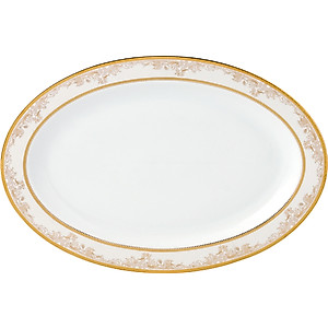Lorren Home Trends 57 Piece 'Chloe' Bone China Dinnerware Set (Service for 8 People), Gold