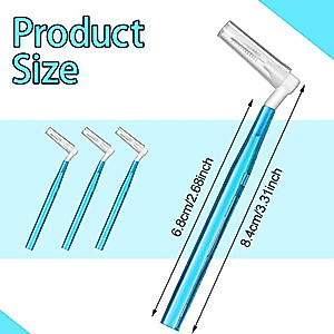 Jutom 100 Pcs Interdental Brush Tooth Floss Brush for Teeth Toothpick with Refill Heads Micro Tight Dental Picks for Teeth Cleaning Disposable Toothbrush Flossing Oral Braces Toothbrush (Blue)