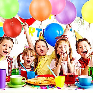 RUBFAC 80 Punch Balloons Punching Balloon Heavy Duty Party Favors For Kids, Bounce Balloons with Rubber Band Handle for Birthday Party