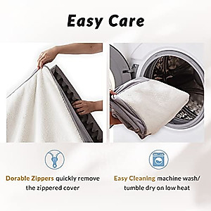 WESTERN HOME Large Orthopedic Dog Beds for Large and Extra Large Dogs/Cats Egg-Crate Foam Pet Bed Mat with Soft Removable Cover, Waterproof Lining, Foam Dog Crate Bed