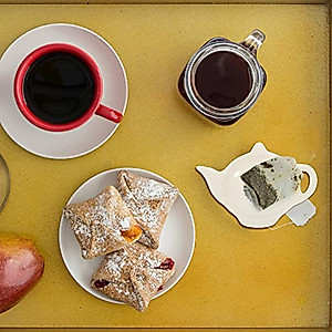 DOITOOL 2pcs Bag Sauce Dessert Teabag Saucer Tray Shaped Holder Appetizer Accessory Ketchup Bag Dishes Dish Jewelry Seasoning Coasters Porcelain for Bowl Coaster Classic Tea White Kitchen