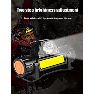 MyToolGift 2 Packs LED Headlamps, Portable, Long Range, Rechargeable, High Lumen, Battery Powered