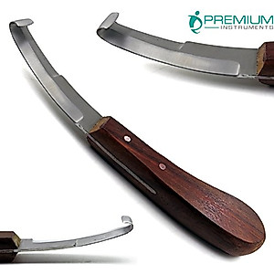 2 Pcs Veterinary Horse Hoof Double Edge & Swiss Knife 8" Premium Instruments