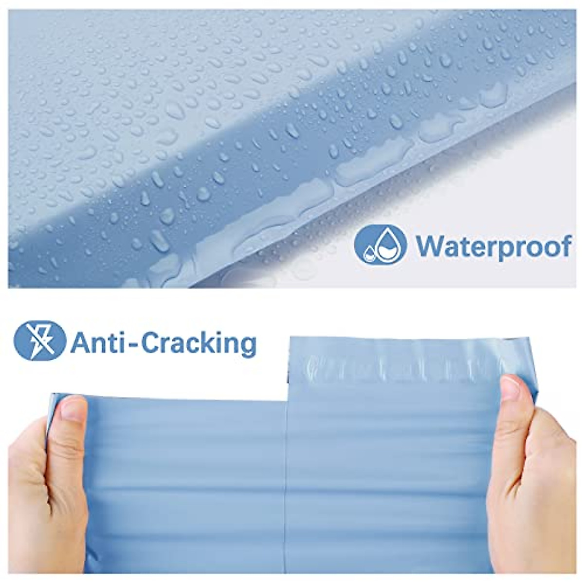 Metronic Poly Mailers 10x13 100 Pcs | Medium Size Shipping Bags for Clothing | Large Poly Mailer Bags, Shipping Envelopes, Mailing Bags for Small Business ,Waterproof and Tear-Proof Poly Bags Blue