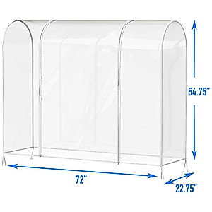 Simple Houseware Clear Garment Rack Cover