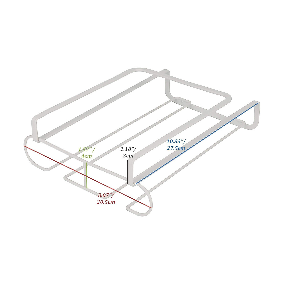 [HomTory] NO DRILLING Nail Free Stemware Wine Glass Metal Hanger Rack Organiser with 4 S-Hooks Combo - Holds Wine Glass, Mug, Utensil, Kitchenware, Stemware for Cabinet, Bar, Shelf, Kitchen