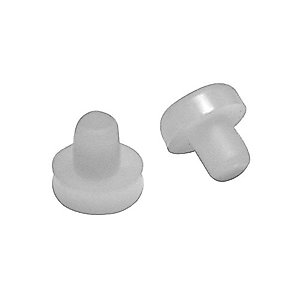 1/2" Nylon Stem Bumper | Glides | Floor Protectors for Patio Swivel Chairs | Pack of: 25 (Natural (White))