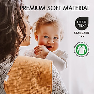 Muslin Burp Cloths for Baby,Organic Burping Cloths for Babies Boys Girls,Spit Up Rags Extra Soft and Absorbent 10 Pack