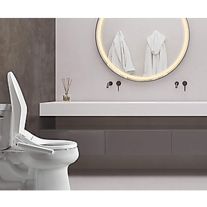 Hulife Electric Bidet Seat for Elongated Toilet with Unlimited Heated Water, Heated Seat, Warm Air Dryer, Touch Control Panel