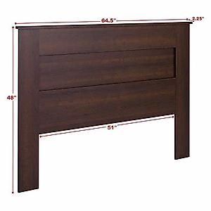 Prepac Queen Flat Panel Headboard, Espresso