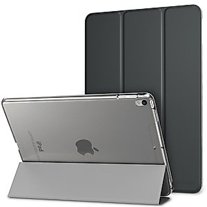 MoKo Case Fit New iPad Air (3rd Generation) 10.5" 2019/iPad Pro 10.5 2017 - Slim Lightweight Smart Shell Stand Cover with Translucent Frosted Back Protector - Space Gray (Auto Wake/Sleep)