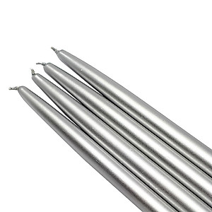Stunning Silver Mini Taper Candles - (5") - Pack of 12 - Perfect for Elegant Events, Weddings & Home Decor