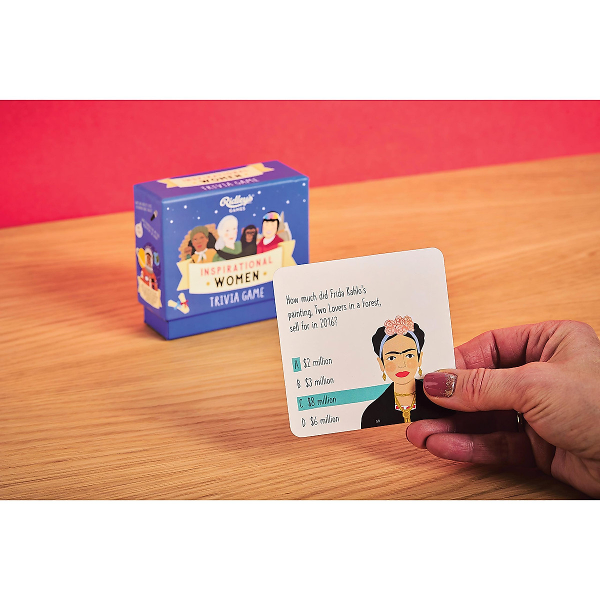 Ridley’s Inspirational Women Trivia Card Game – Quiz Game for Adults and Kids – 2+ Players – Includes 80 Cards with Unique Questions – Fun Family Game – Makes a Great Gift