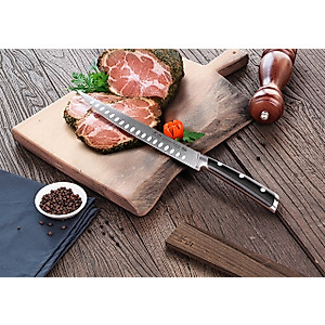 Cangshan TS Series 1020762 Swedish 14C28N Steel Forged 9-Inch Carving Knife and Wood Sheath Set