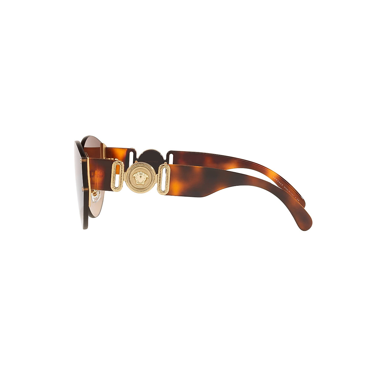 Versace Woman Sunglasses Gold Frame, Light/Dark Brown Gradient Lenses, 0MM