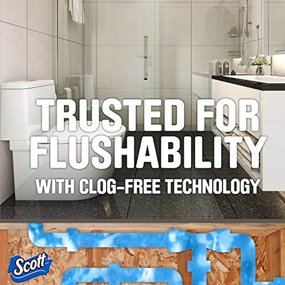 Scott 1000 Sheets Per Roll, 12 Toilet Paper Rolls, Bath Tissue