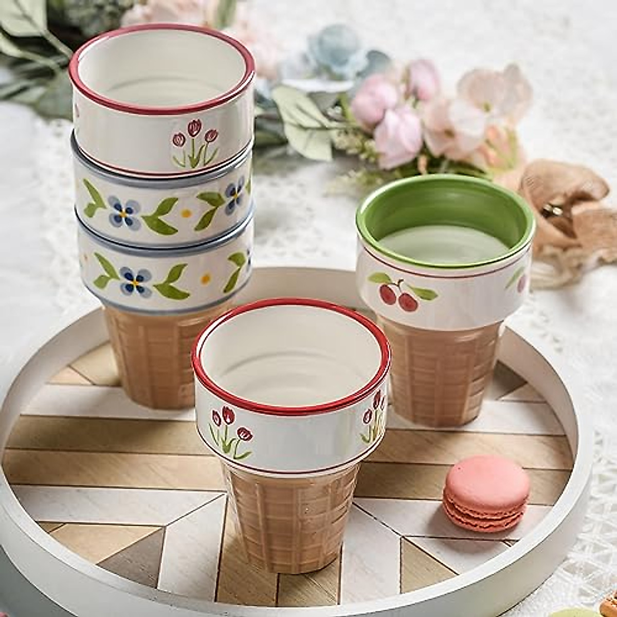 KALWEL,Dessert Bowls,Trifle Bowl,Ice Cream Bowls,Vasitos Para Postres,Mini Dessert Cup,Dessert Shooter Cups,240ml,Suitable For Desserts, Snacks, Salads, Puddings, Cocktails, Fruit Holiday Party