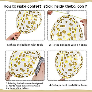 Dusty Pink Balloons, 55Pcs Blush Pink Party Balloons 12 Inch Metallic Rose Gold White Latex Balloons Retro Pink Rose Gold Balloons Gold Confetti Balloons for Birthday Party Baby Shower Bridal Shower