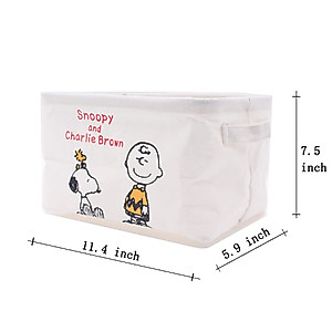 Finex 2 Pcs Set Random Patterns - White Dog Portable Collapsible silicone Rectangular Storage Bins Basket with Handles for Organizing Bathroom Home Office Toy Room Cube Shelf Closet