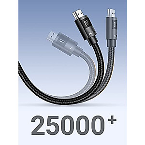 UGREEN HDMI 2.1 Cable 8K 10FT Ultra High Speed HDMI Cord Braided 48Gbps 4K@120Hz 8K@60Hz Support Dynamic HDR eARC Dolby Atmos HDCP Compatible with PS5 PS4 Xbox Roku TV HDTV Blu-ray Projector