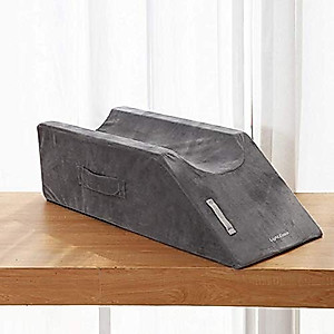 LightEase Memory Foam Leg Support and Elevation Pillow w/Dual Handles for Surgery, Injury, or Rest